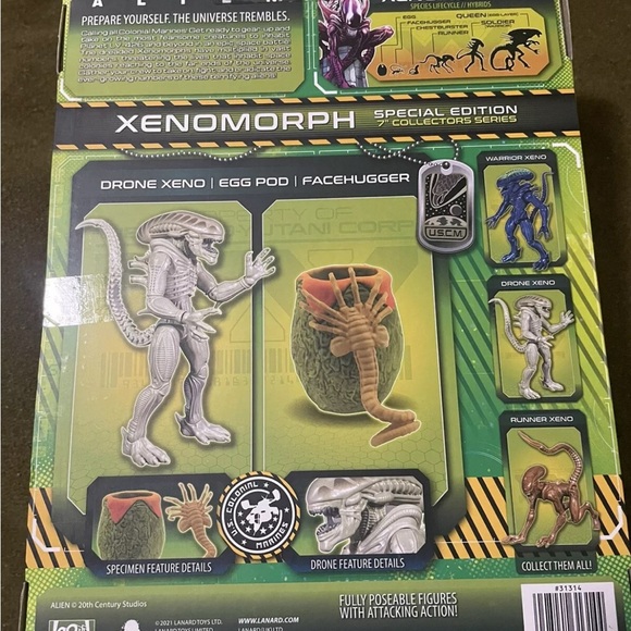 Lanard | Toys | Lot Of 2 Special Edition Alien Collection Xenomorph Drone 7 Action Figures New ...